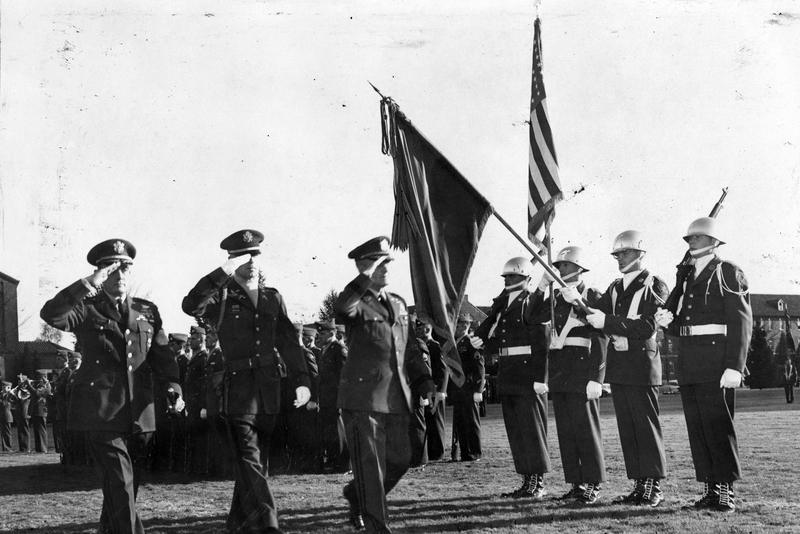 Major General McGraw Reviews Honor Guard, Fort Lewis, Washington ...