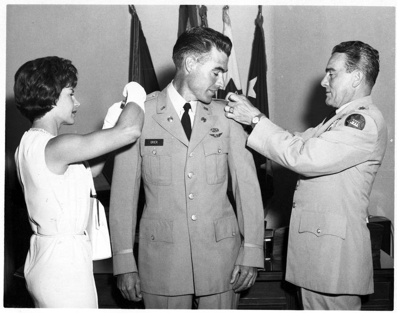 Captain Edward G. Grier Receiving His Captain's Bars | Harry S. Truman