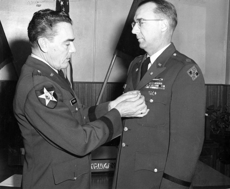 Major General Louis W. Truman Honoring an Unidentified Soldier | Harry ...