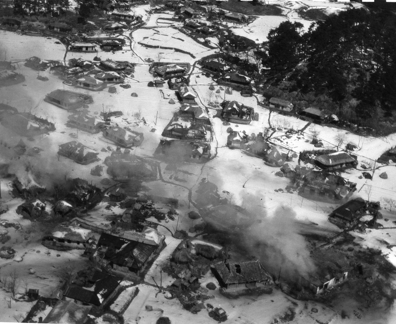 Aerial View of Wonsan Area Under Fire | Harry S. Truman