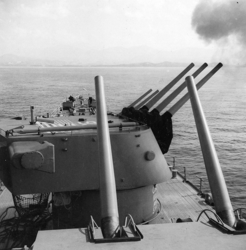 USS Manchester Fires Guns in Front Line Troop Support | Harry S. Truman