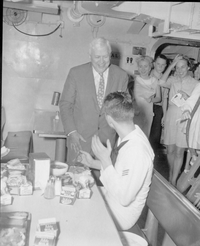 Unknown Man Shakes Hands with Sailor | Harry S. Truman