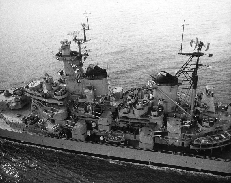 Closeup Aerial View of USS Wisconsin | Harry S. Truman