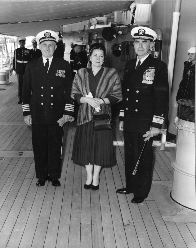 Captain Hill, Margaret Fagan, and Rear Admiral Lewis S. Parks | Harry S ...