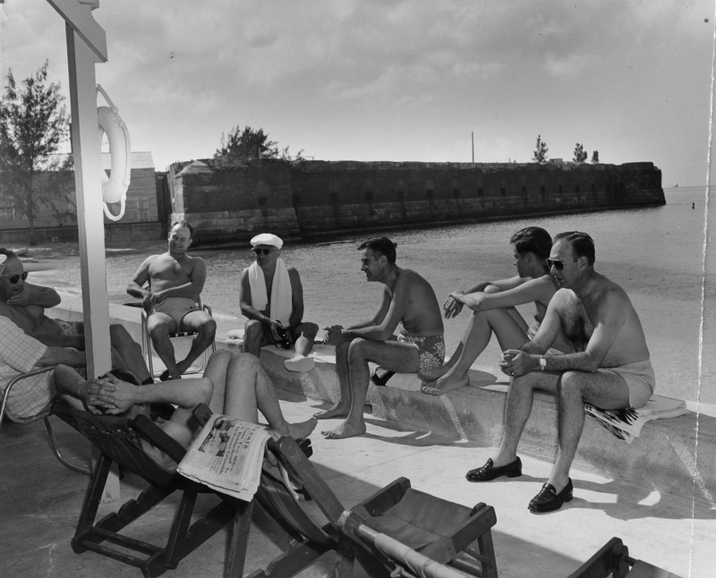 President Harry S. Truman Relaxing at the Beach in Key West, Florida ...