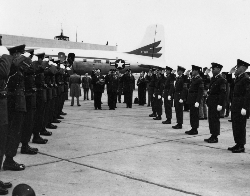 President Harry S. Truman Arrives at Offutt Air Force Base | Harry S ...