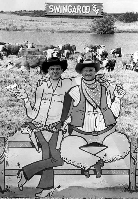 General Robert Landry Poses at Cowboy Cutout | Harry S. Truman