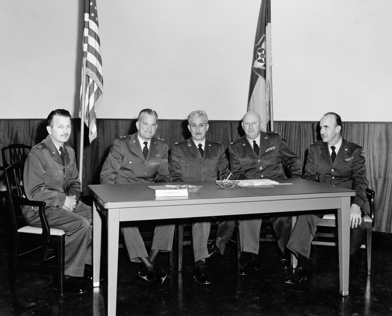 Captain Wade, General Robert Landry, Colonel Todd, and Colonel Rose ...