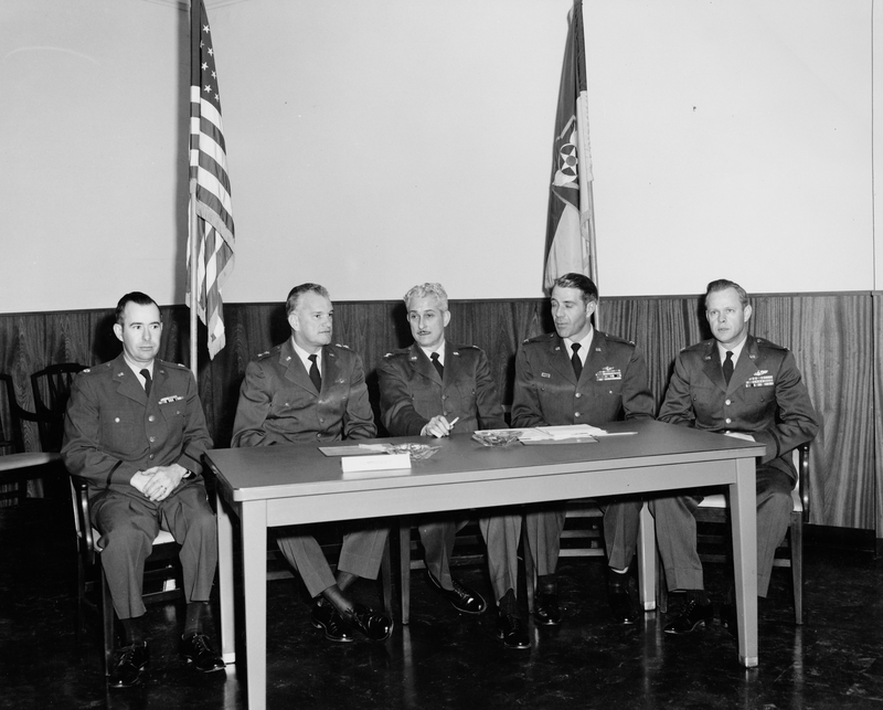 Major General Robert Landry at Table with Officers | Harry S. Truman