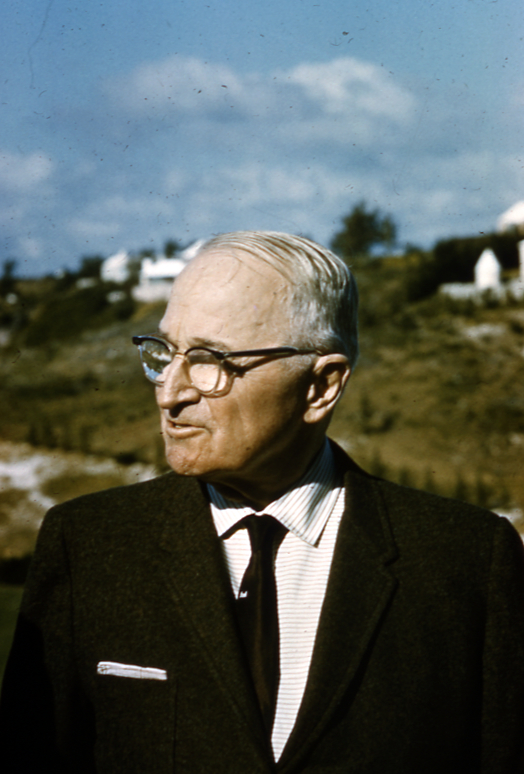 Former President Harry S. Truman Poses for a Photograph While Visiting ...