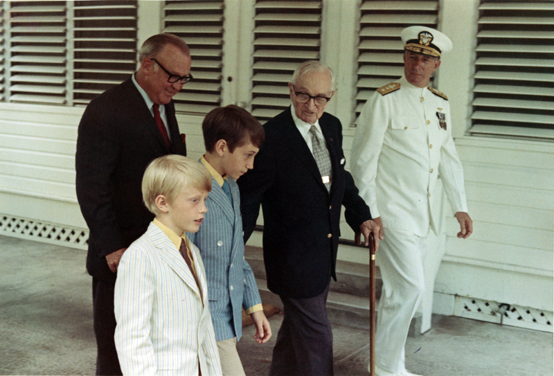 Former President Harry S. Truman Walks with Two of His Grandsons ...