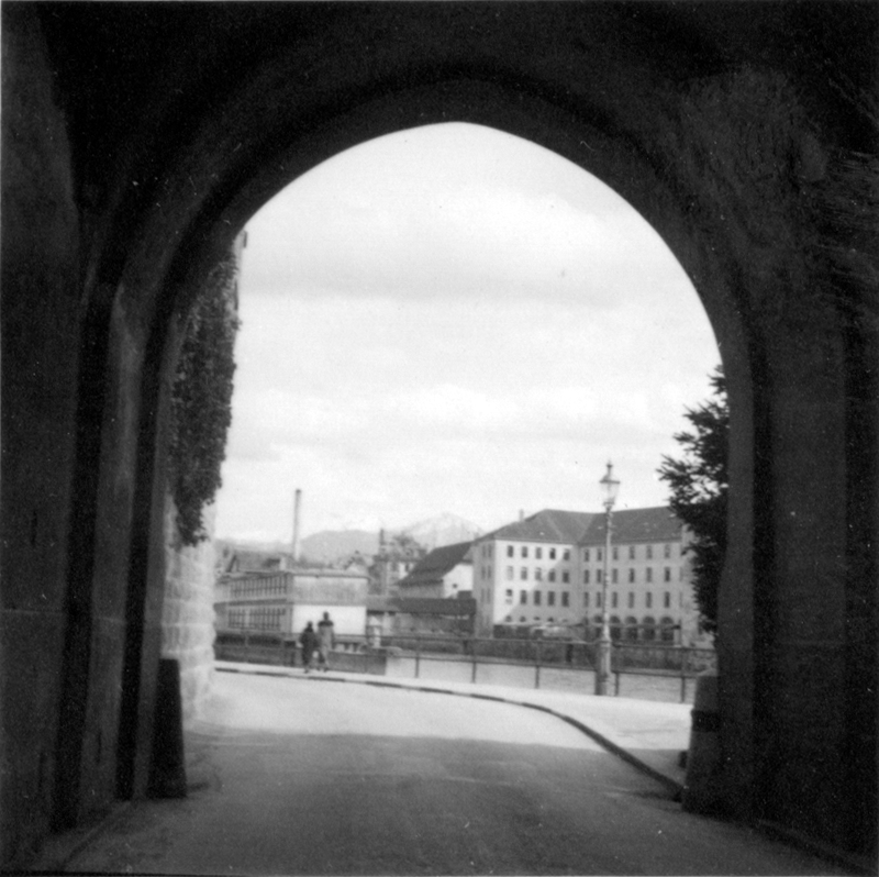 View of a Building Through a Medieval Gate | Harry S. Truman
