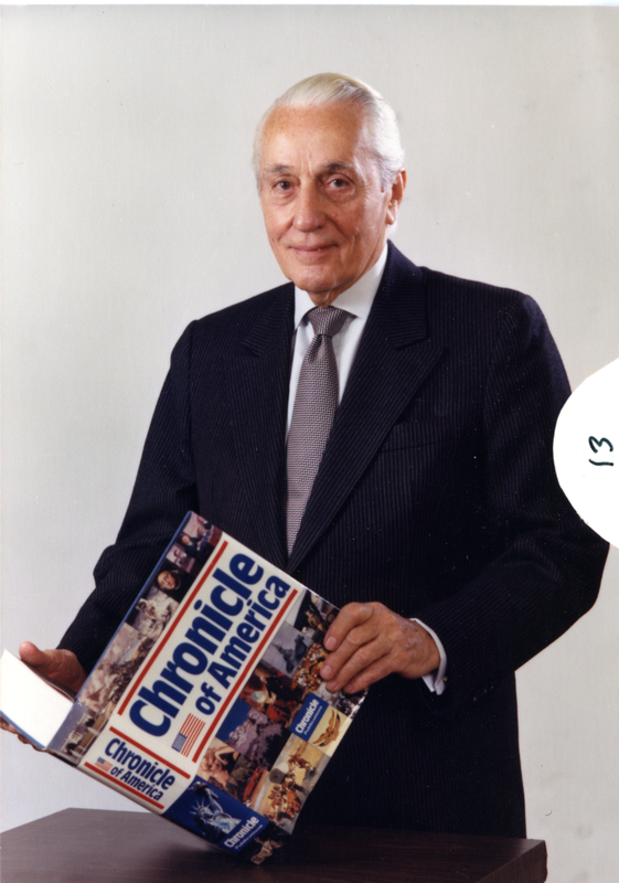 E. Clifton Daniel, Jr Poses with His Book, "Chronicle of America ...