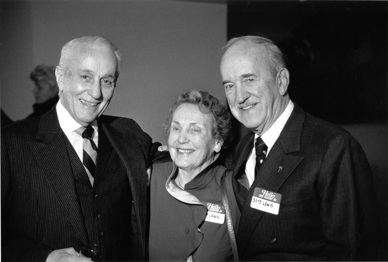 E. Clifton Daniel, Jr. Poses for a Photograph with Mr. and Mrs. Boyd ...