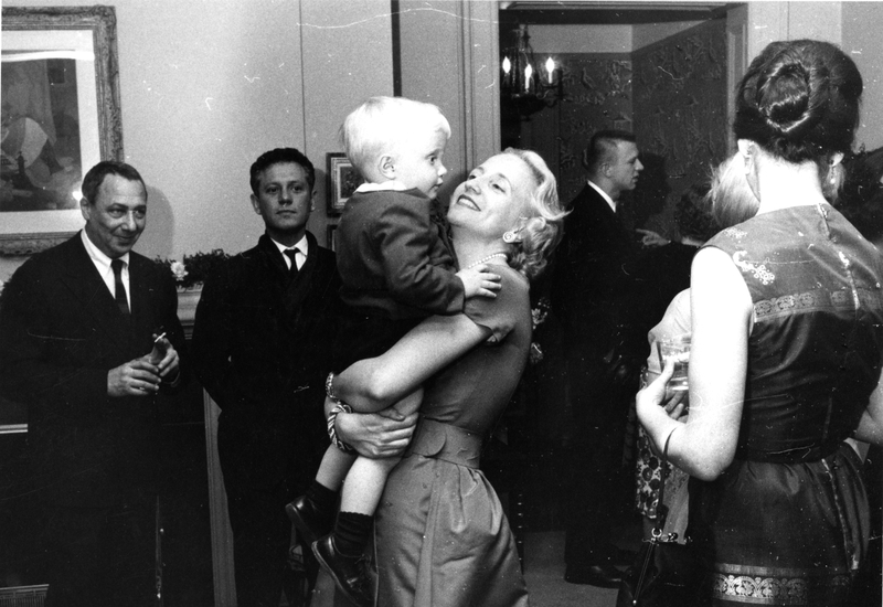 Margaret Truman Daniel with Her Son at Sherrod Wedding Reception ...