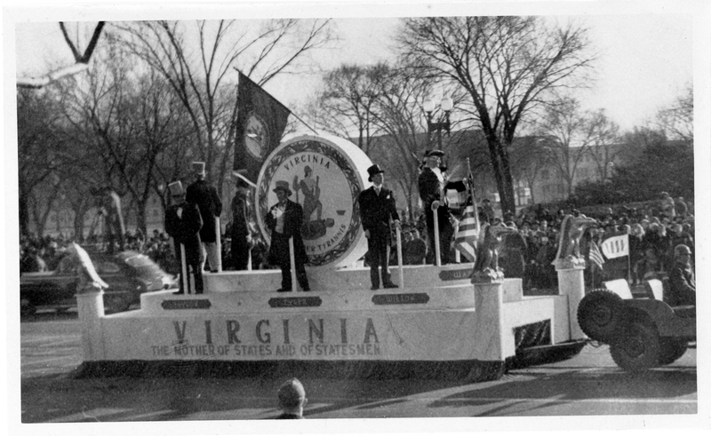 A Float Representing the State of Virginia in the 1949 Inaugural Parade ...