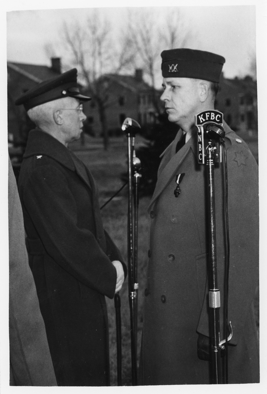 General George Strong Congratulates Captain Frank Roberts | Harry S. Truman