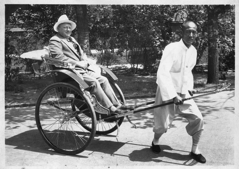 Nelson Trusler Johnson Riding in a Rickshaw | Harry S. Truman