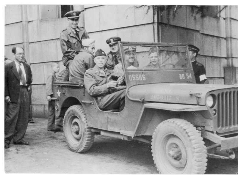 Lieutenant Orville J. Emory and Lieutenant Basil Rice with Unidentified ...