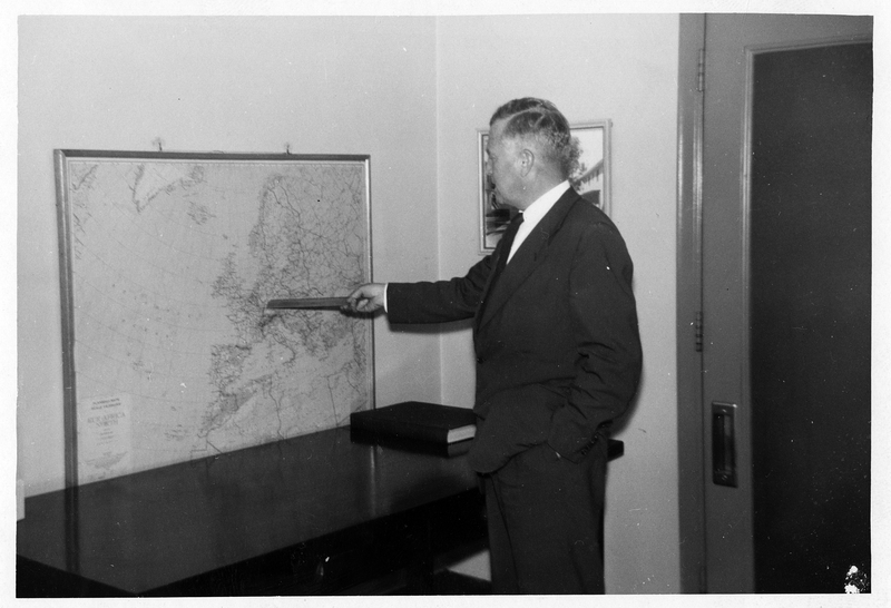 Jake Crane Pointing at Map | Harry S. Truman