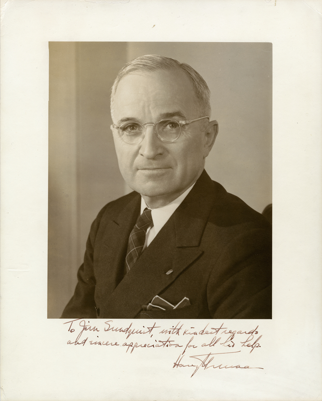 Inscribed Portrait of President Harry S. Truman | Harry S. Truman