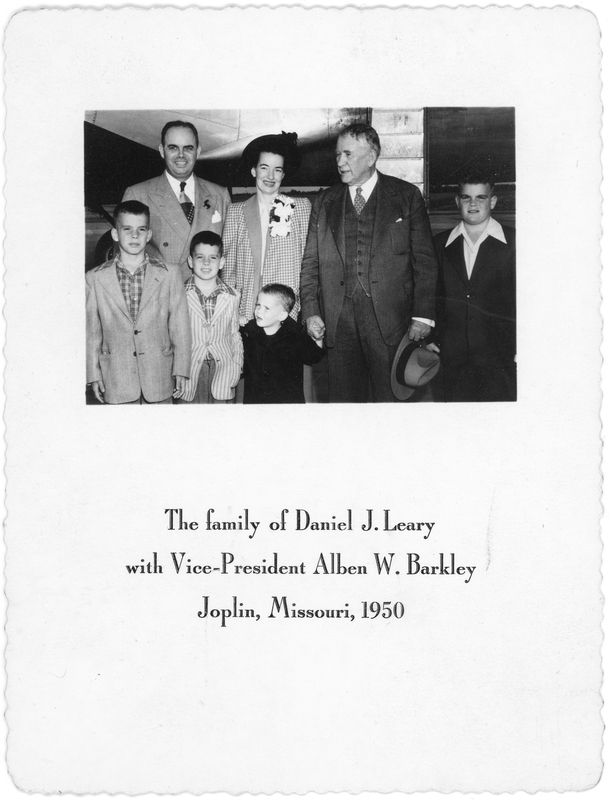 Vice President Alben W. Barkley With the Leary Family in Joplin ...