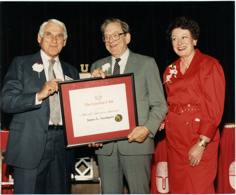 James L. Sundquist Receives Award at the University of Utah | Harry S ...