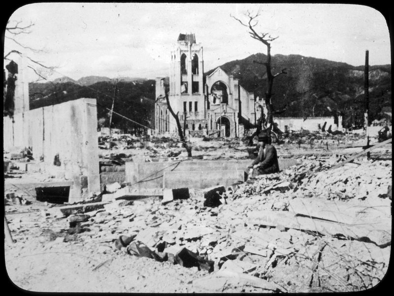 Man Sitting Among the Destruction in Hiroshima | Harry S. Truman