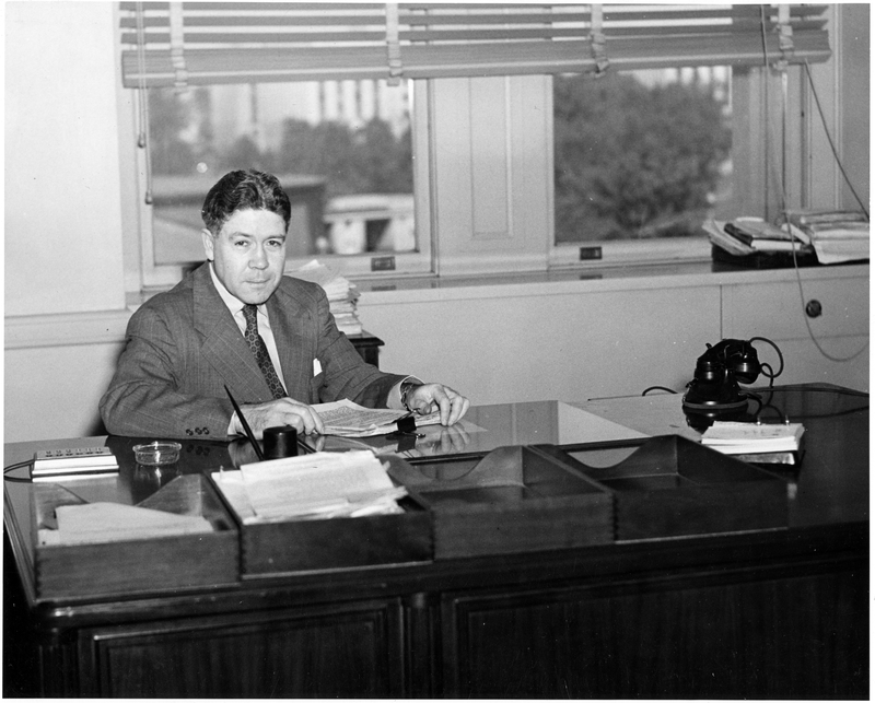 William A. Brophy at His Desk | Harry S. Truman