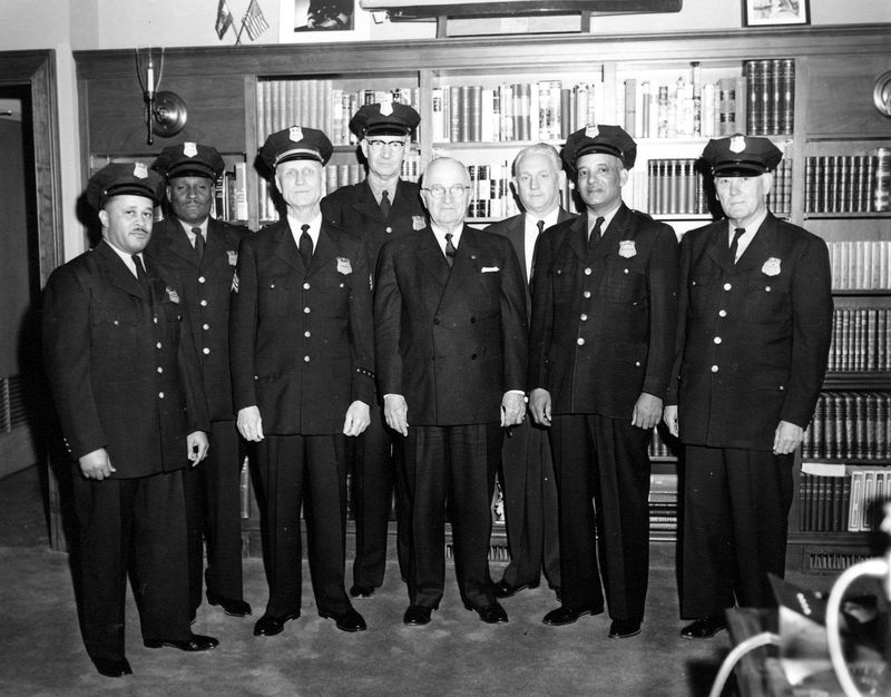 Former President Truman with Library guards | Harry S. Truman