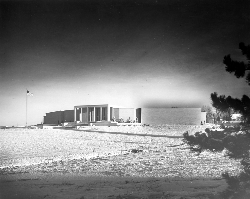 Exterior of Truman Library in winter | Harry S. Truman