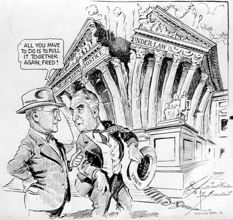 Fred Vinson Political Cartoon by Jim Berryman | Harry S. Truman