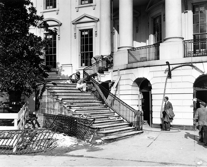 South Portico stairs at the White House | Harry S. Truman