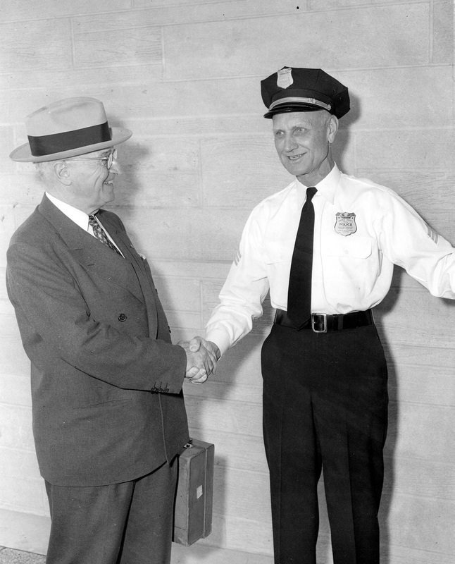 Former President Truman and guard William Story | Harry S. Truman