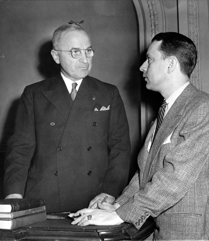 Truman with unidentified man | Harry S. Truman