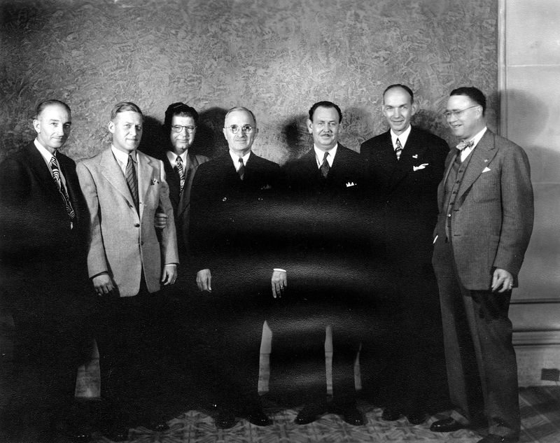 Truman and unidentified men | Harry S. Truman