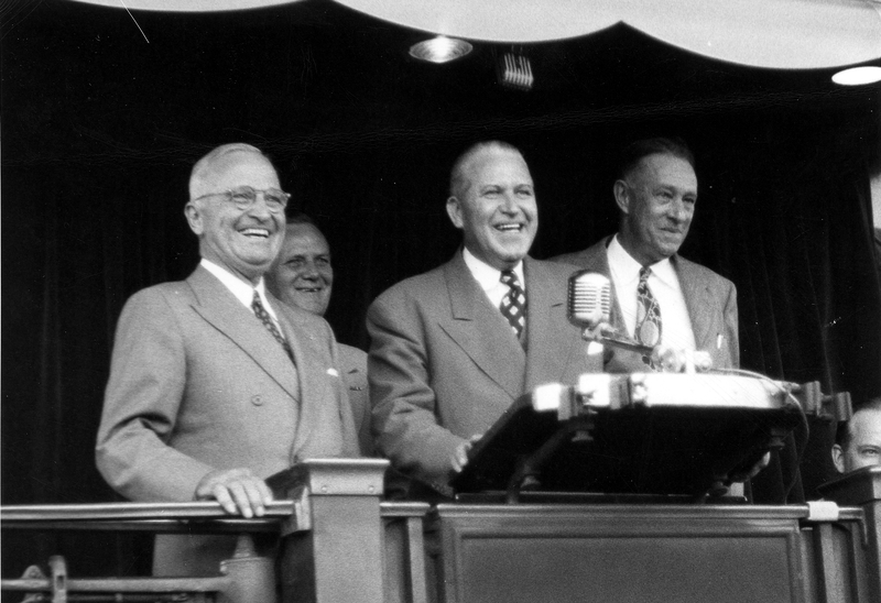 Truman on campaign train | Harry S. Truman