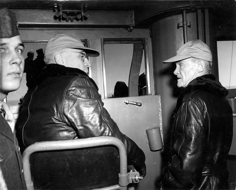 President Truman and others on bridge | Harry S. Truman