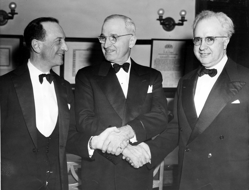President Truman shaking hands with unidentified men | Harry S. Truman