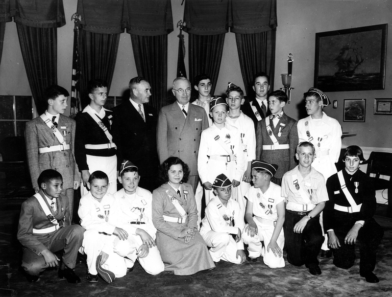 President Truman with School Patrol students | Harry S. Truman