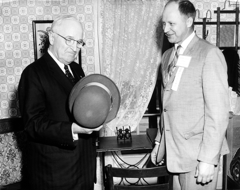 Truman inspects hat at Birthplace Dedication | Harry S. Truman