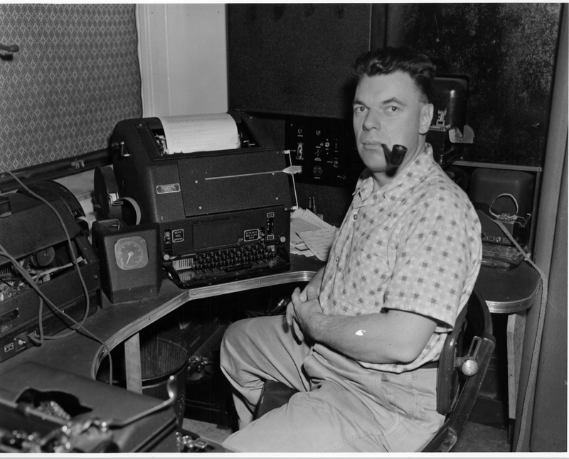 Man at teletype | Harry S. Truman