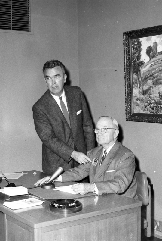 Harry S. Truman and Randall Jessee in the Harry S. Truman Library ...