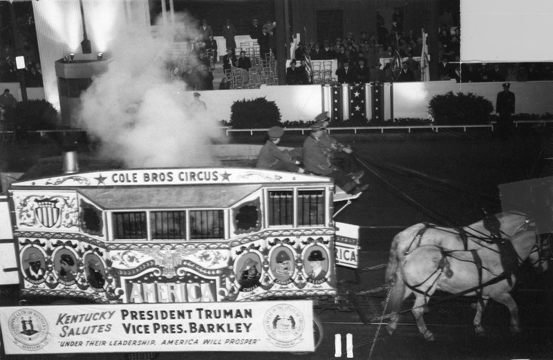 Kentucky float in the Presidential Inauguration parade for Harry S ...
