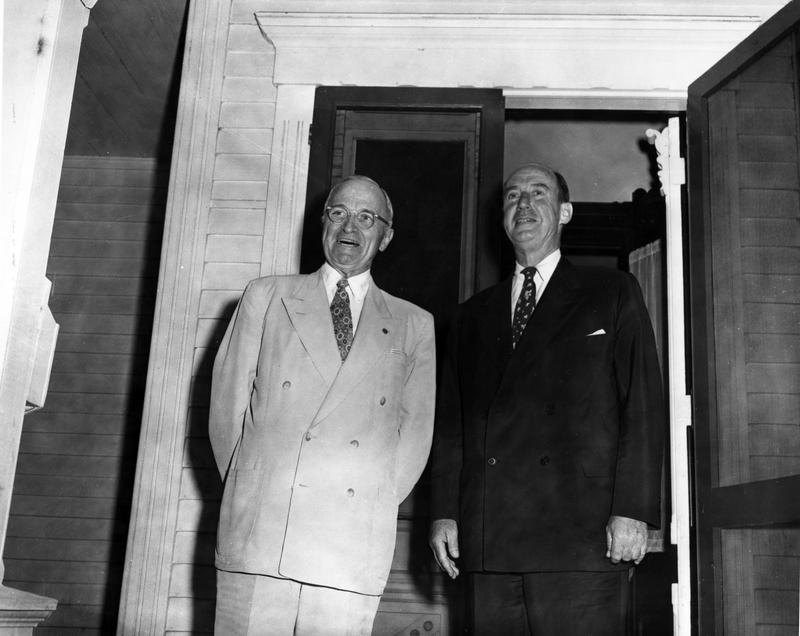 Truman and Stevenson at Truman home | Harry S. Truman