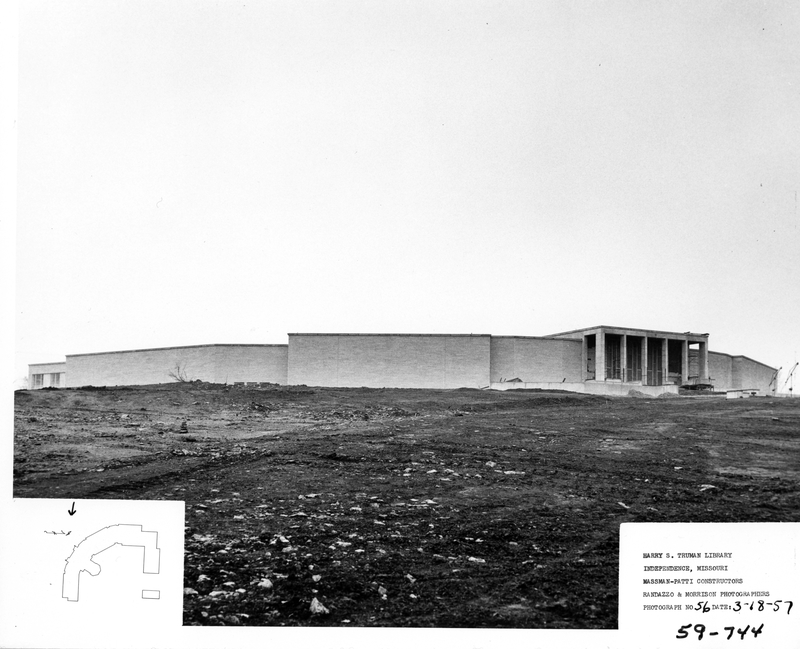 View of the construction of the Harry S. Truman Library | Harry S. Truman