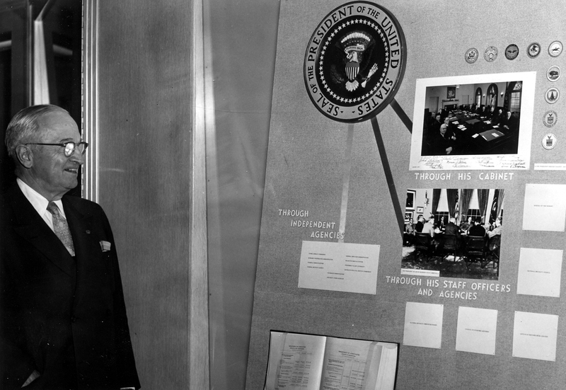 Truman near museum case | Harry S. Truman