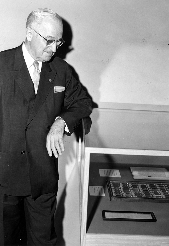 Truman near museum case | Harry S. Truman
