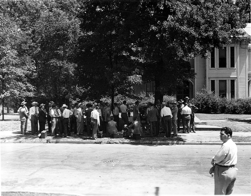 Newsman outside Truman home | Harry S. Truman