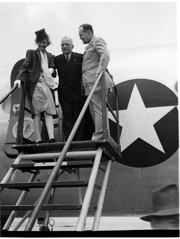 President Truman at the door of a plane | Harry S. Truman